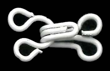 Michael's Bridal Fabrics | HOOK AND EYES - SIZE 1 - WHITE