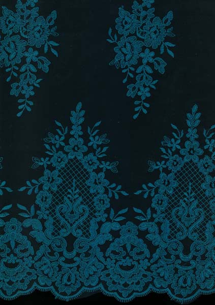 Michael's Bridal Fabrics | CORDED LACE - TEAL