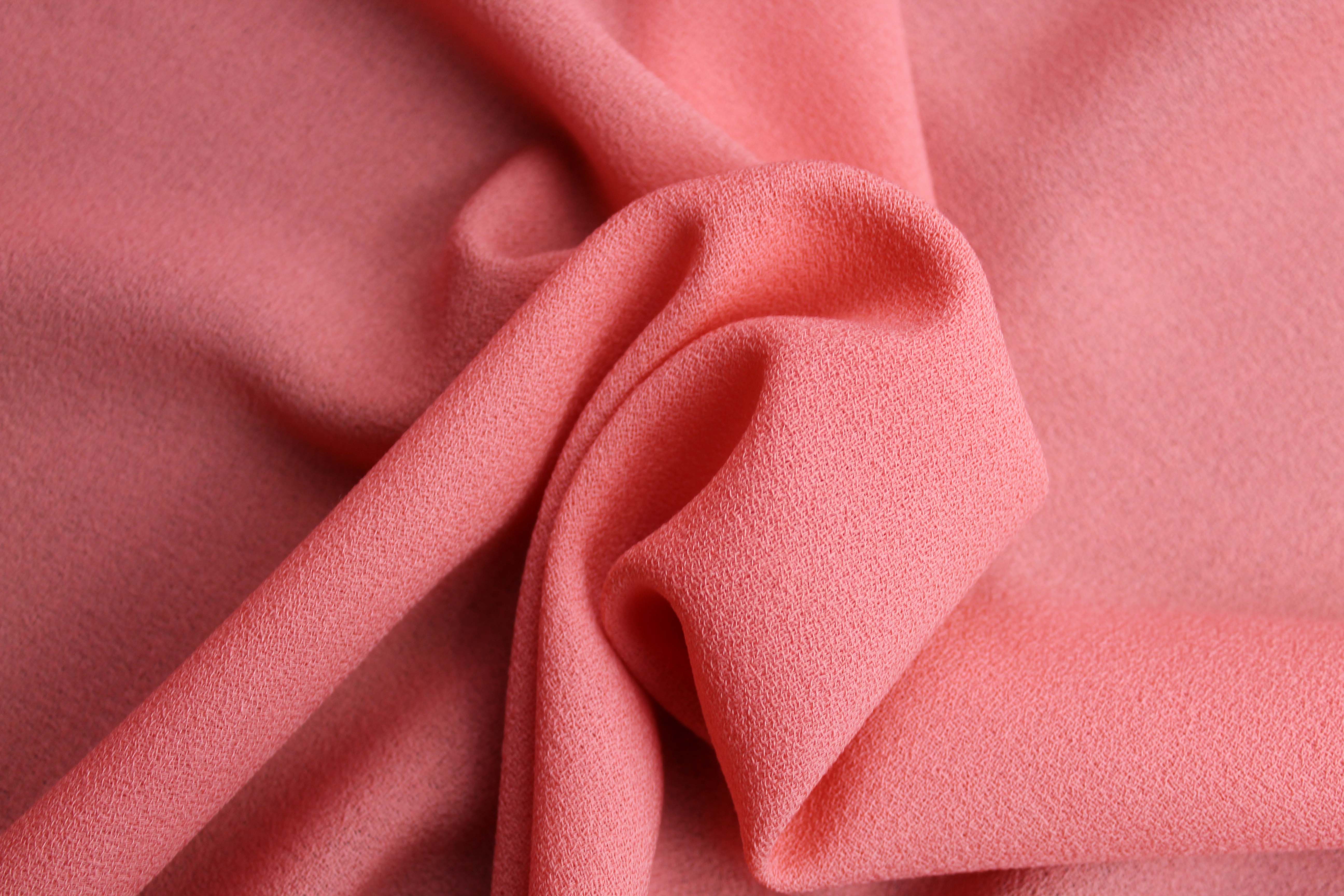Michael's Bridal Fabrics | WOOL CREPE - CORAL