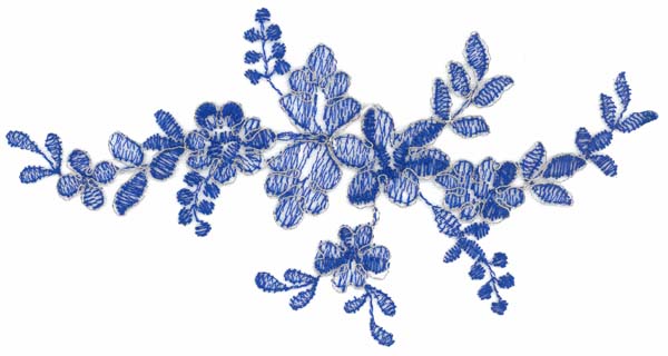 Michael's Bridal Fabrics | EMBROIDERED MOTIF - ROYAL