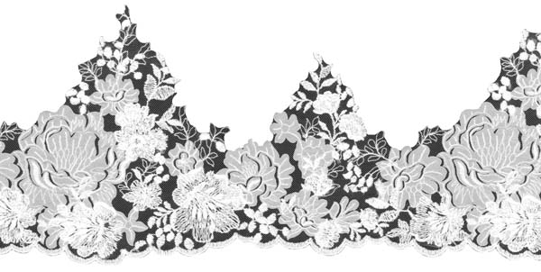 Michael's Bridal Fabrics | LAZER CUT EDGING - WHITE